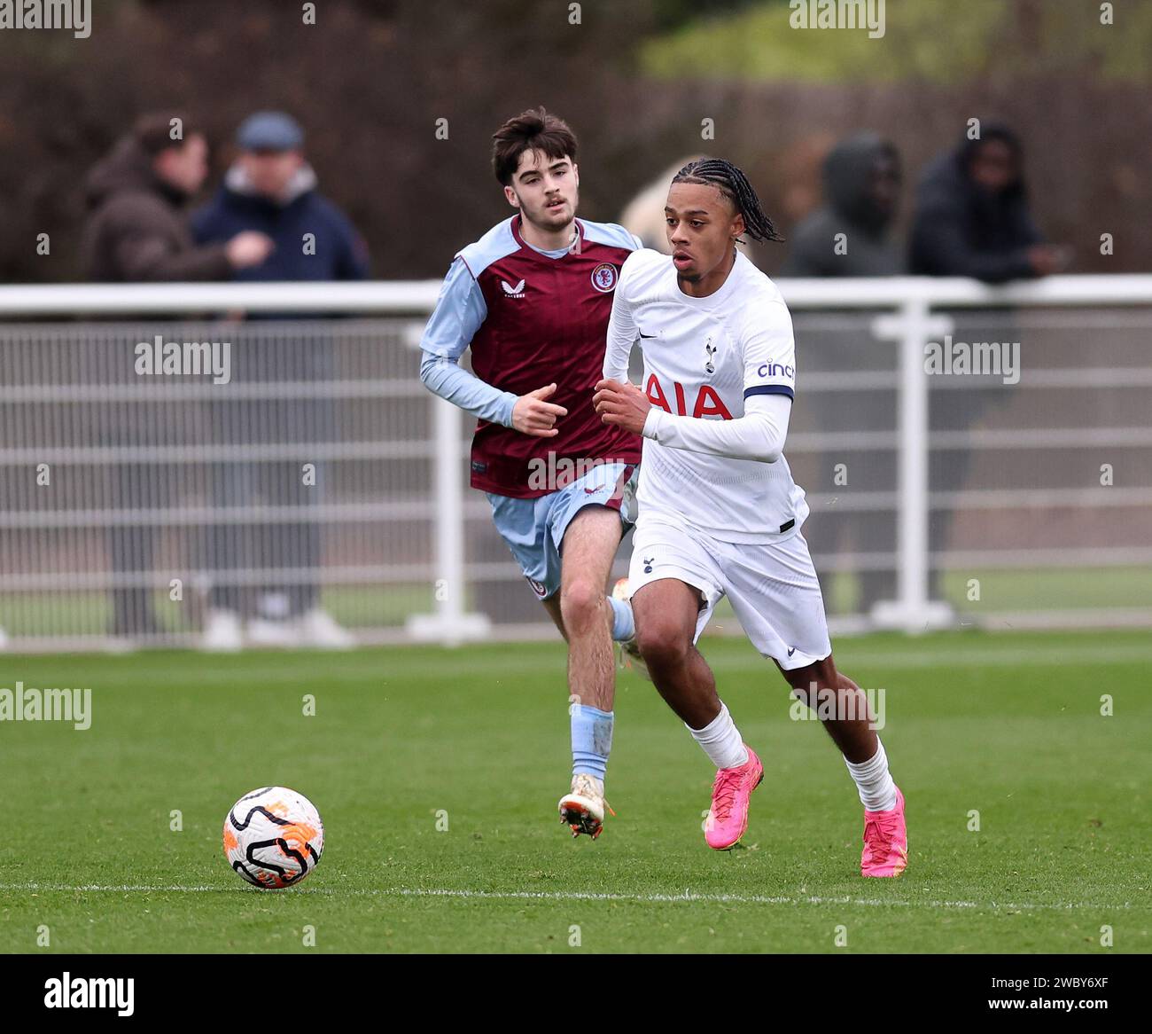 Enfield, UK. 12th Jan, 2024. Tyrese Hall of Tottenham Hotspur U18 ...