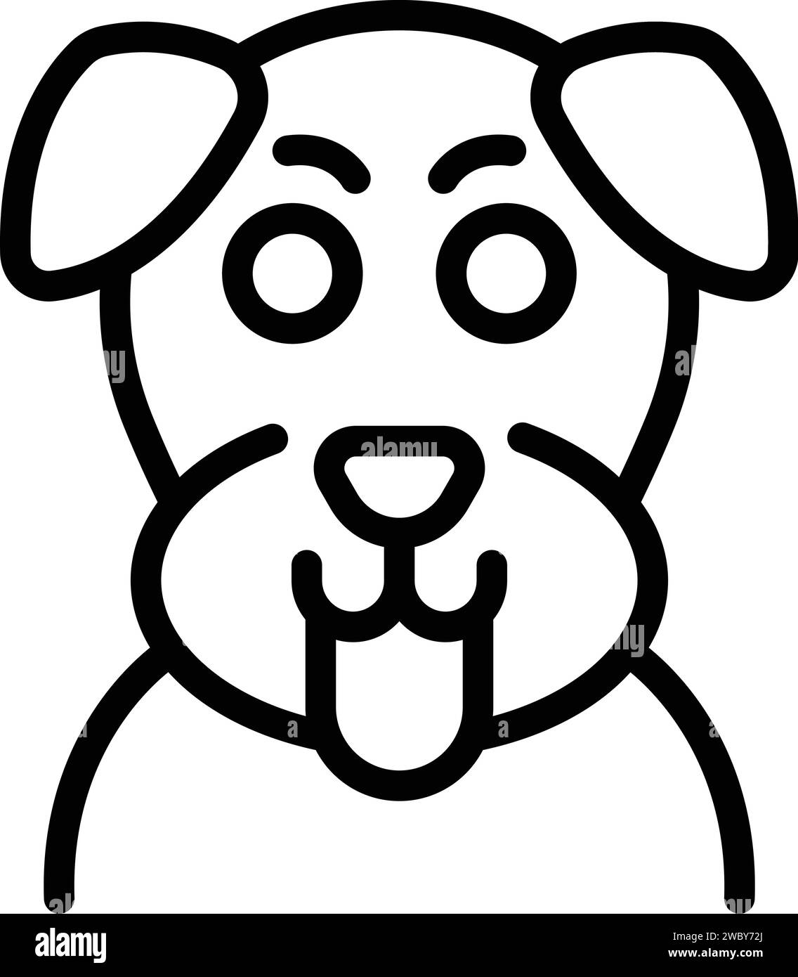 Cute dog face icon outline vector. Training course. Canine lesson walk ...
