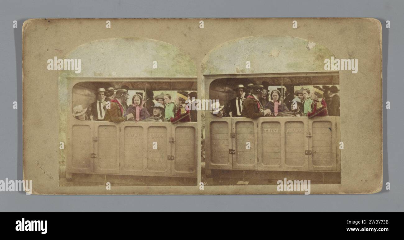 View of third class standing places during a horse race, Alfred ...