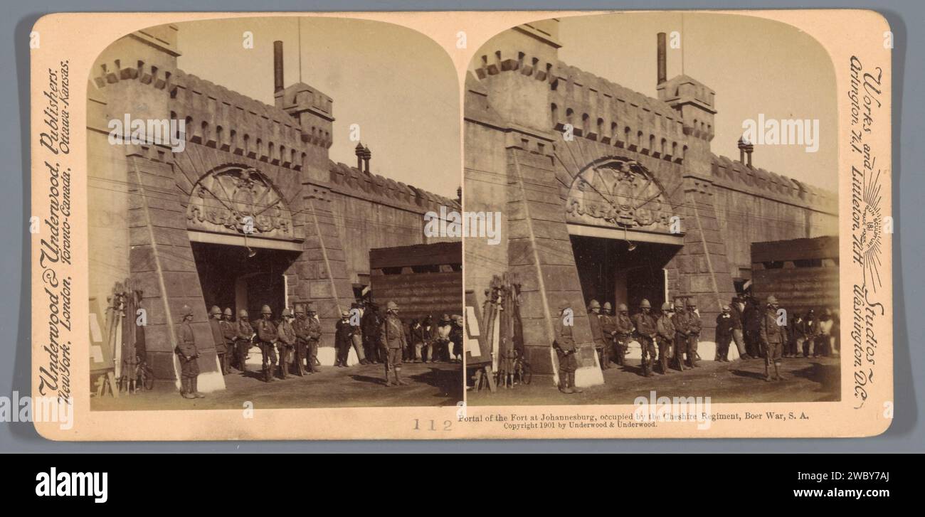 View of the Gate of the Old Fort in Johannesburg, which was taken by ...