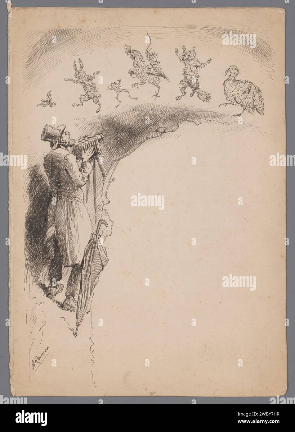 Photographer photographs dancing animals, Alfred Ronner, 1880 - 1900 ...