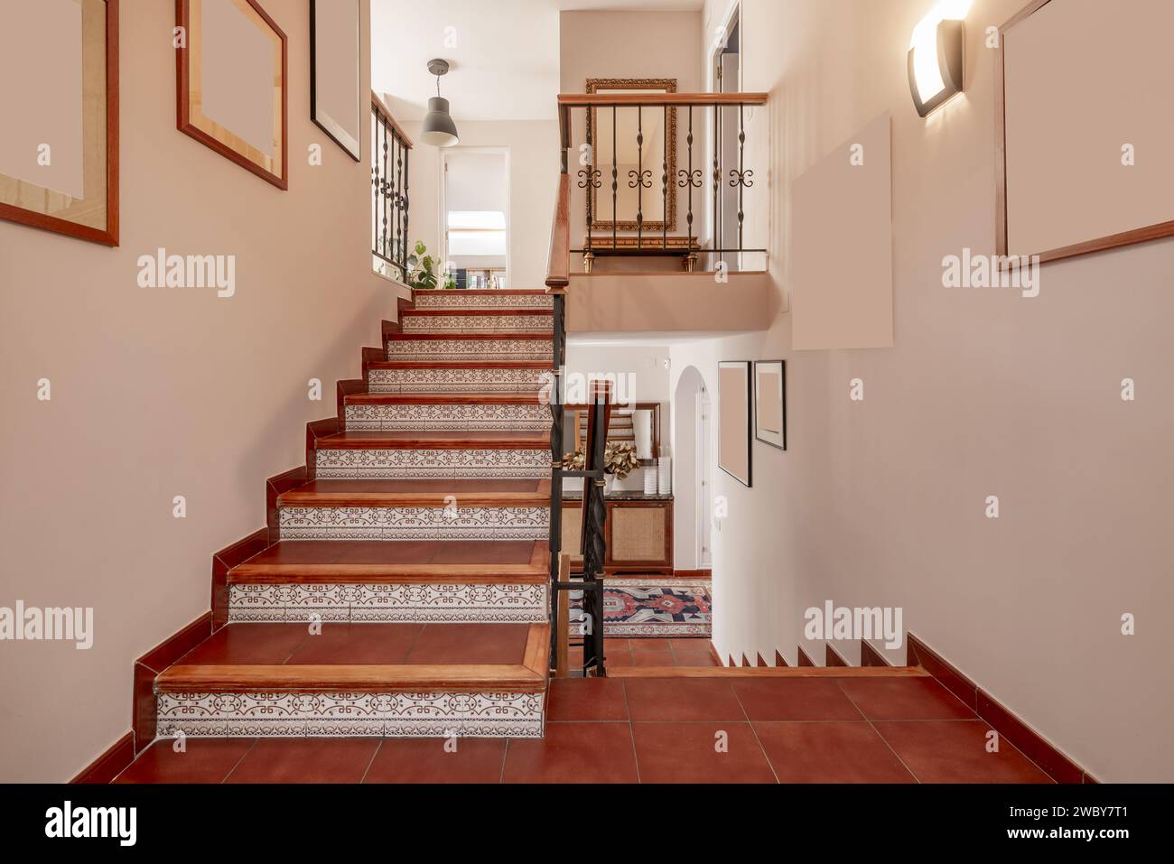 Wrought iron staircase hi-res stock photography and images - Alamy