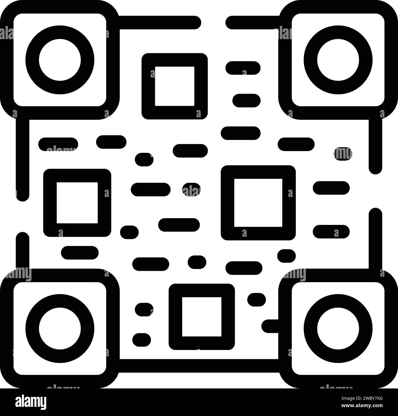 Shop qr code icon outline vector. Shopping retail. Mall fashion Stock ...