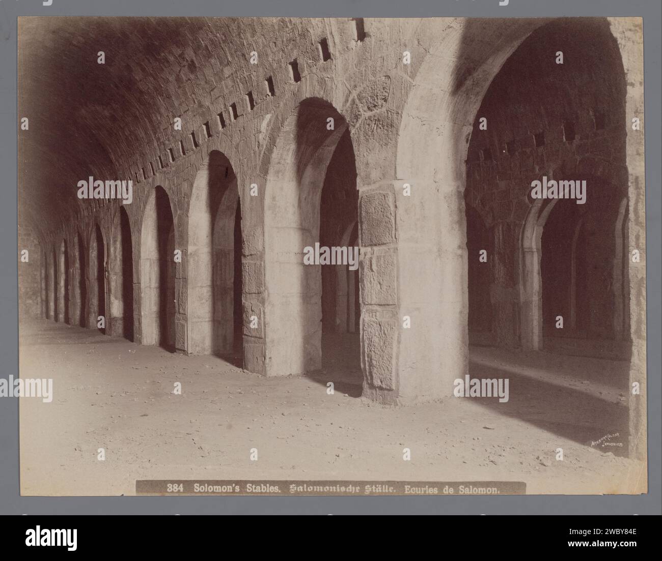 Solomos stables in Jerusalem, Anonymous, 1860 - 1900 photograph ...