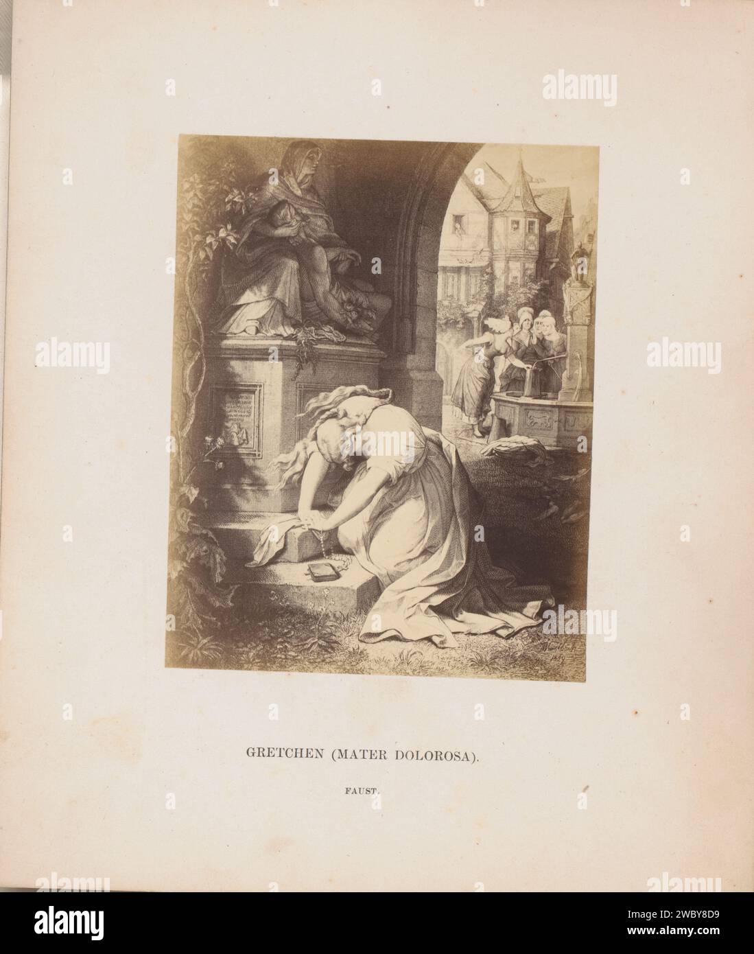 Photo production of a drawing of Gretchen for the image of the Mater ...