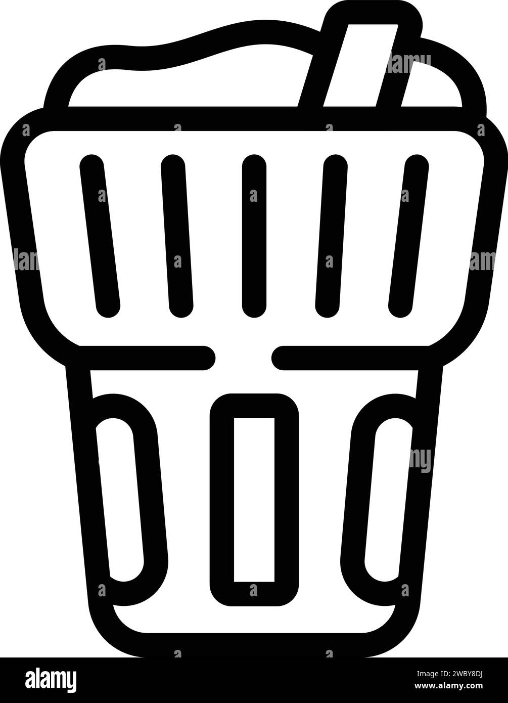 Coco tea iced icon outline vector. Americano bar. Ice drink coffee ...