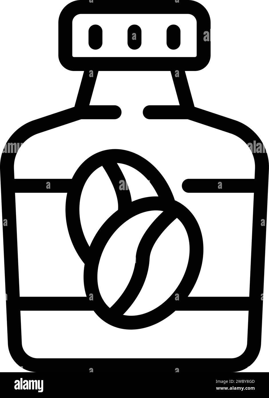 Coco frosty drink icon outline vector. Cream freddo. Cold coffee Stock ...