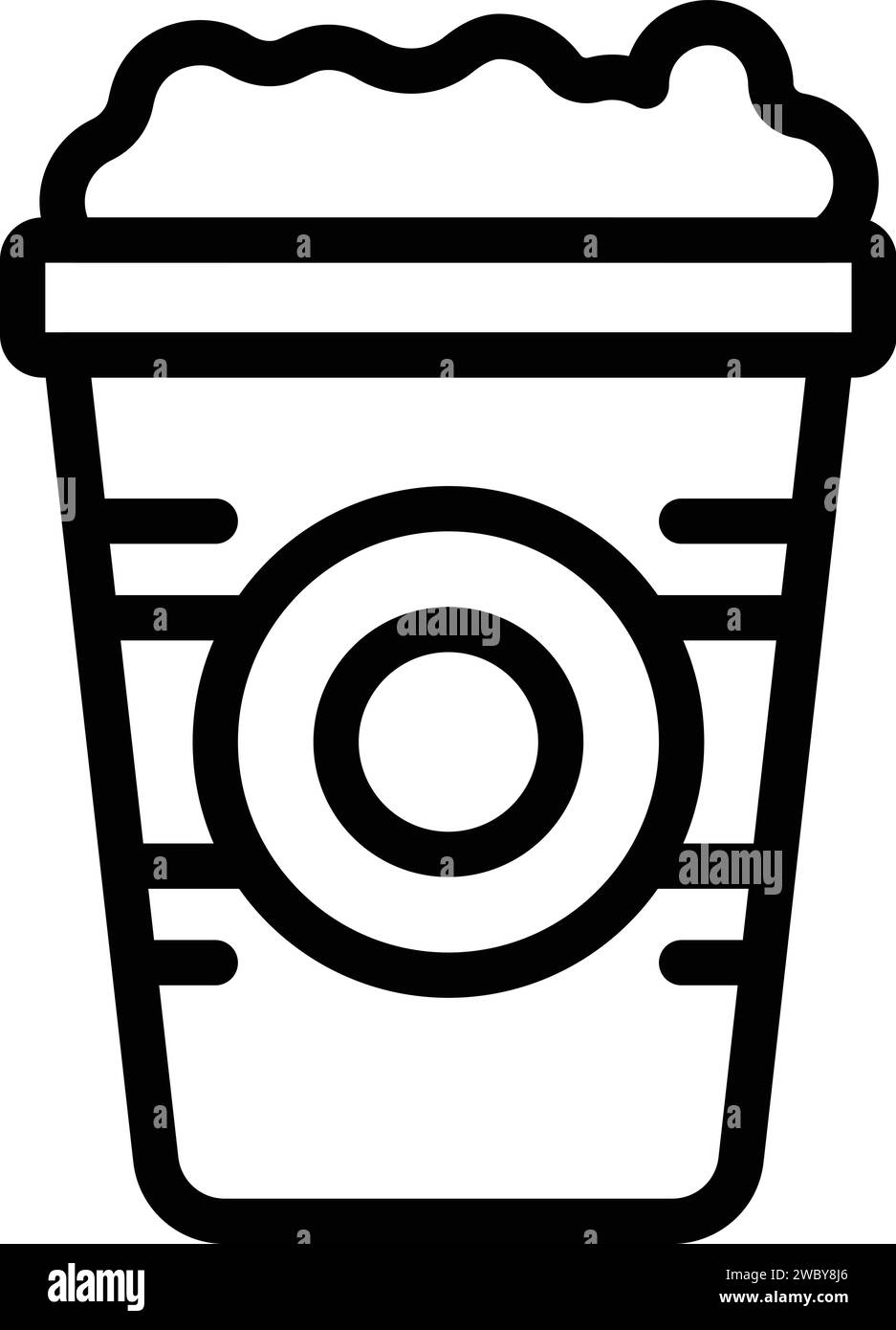 Coco dark dairy icon outline vector. American milk. Ice cold coffee ...