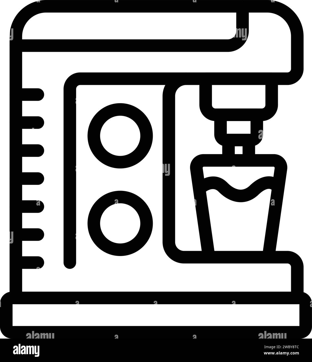 Coffee machine icon outline vector. Bar beverage. Iced latter drink Stock Vector Image & Art - Alamy