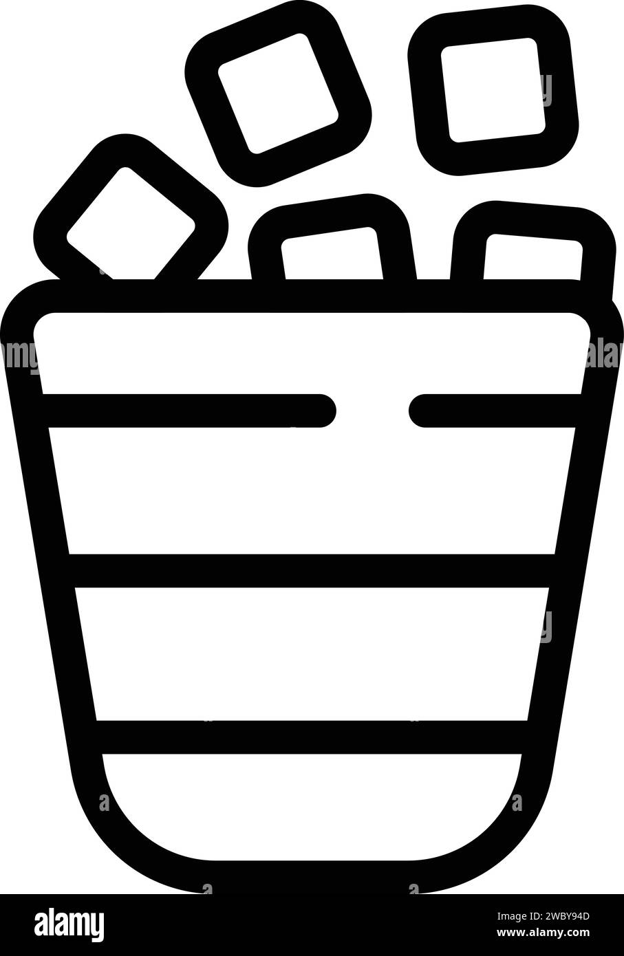 Cold ice coffee icon outline vector. Drink beverage. Coconut frappe ...