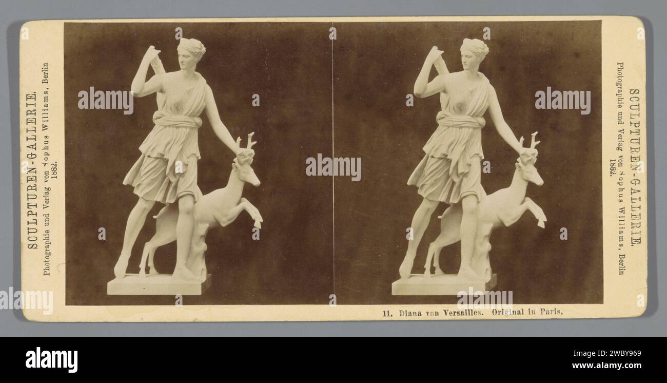 Sculpture of the goddess Diana in Versailles, Sophus Williams, 1882 ...