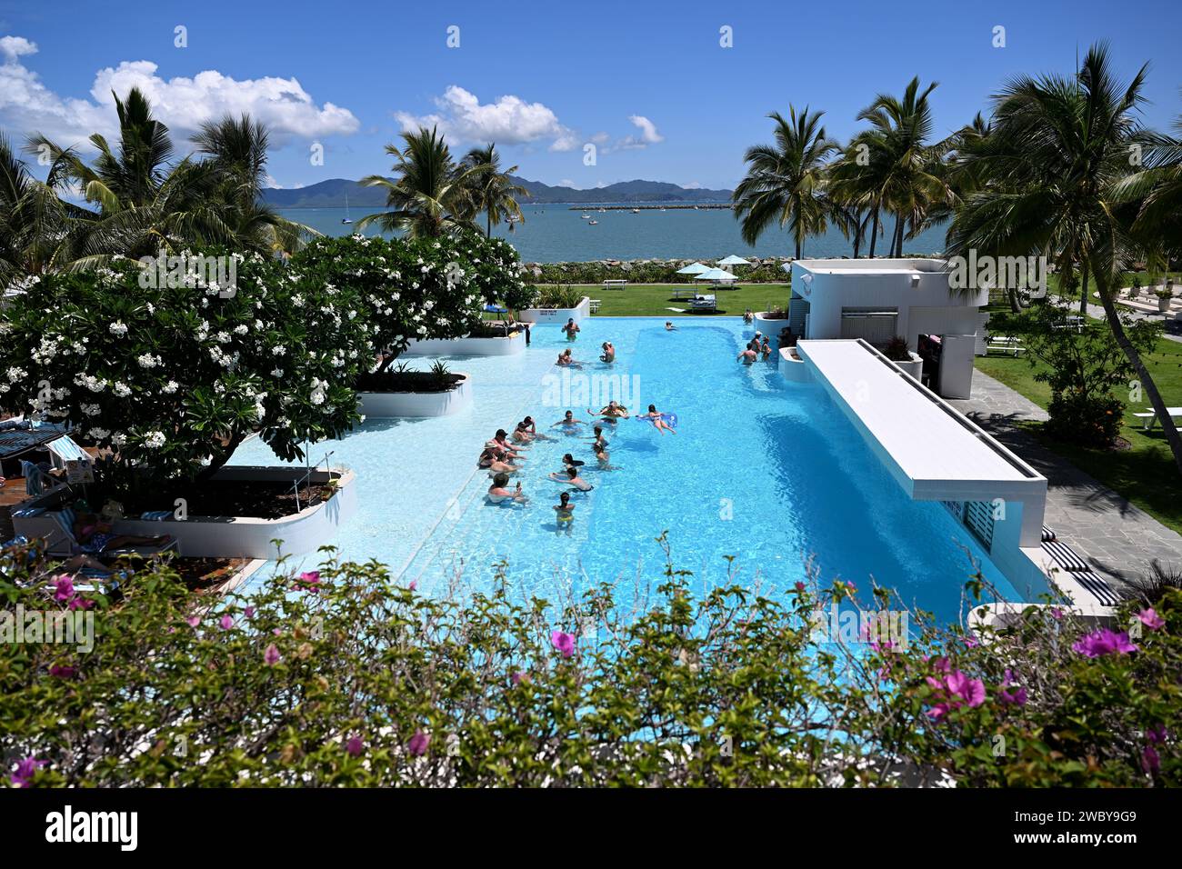 Brisbane, Australia. 06th Jan, 2024. The view over the pool is seen at ...
