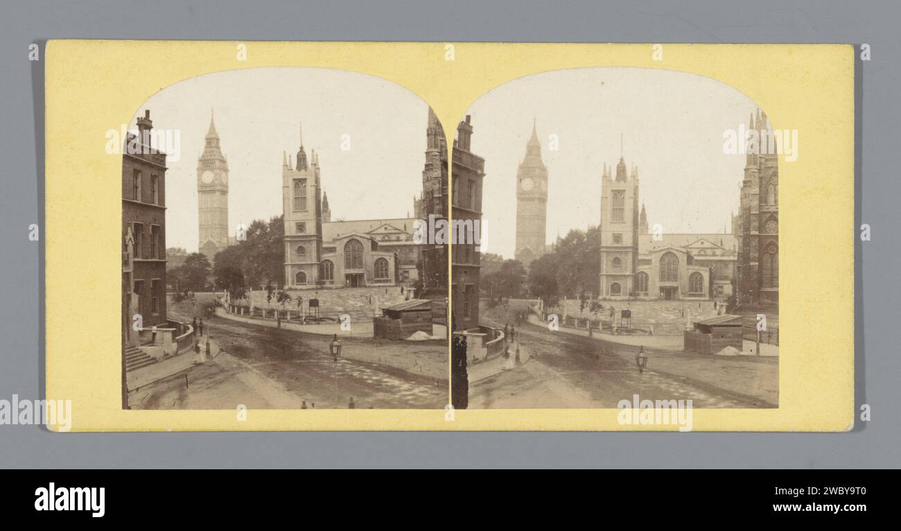View of Saint Margaret's Church and the Big Ben in London, Anonymous, c ...