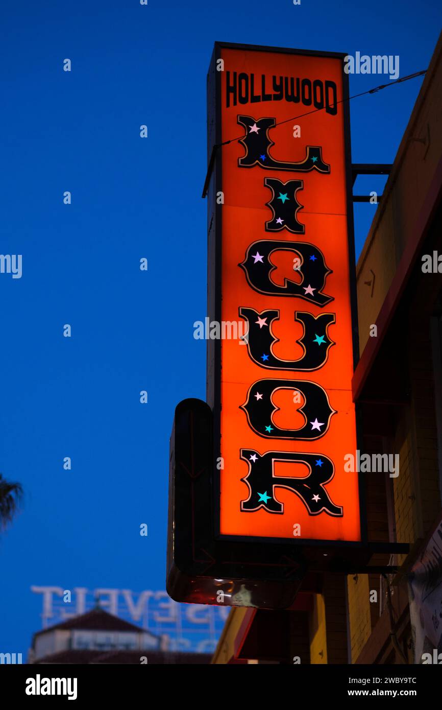 Liquor store, Hollywood Boulevard, Hollywood, Los Angeles, California ...