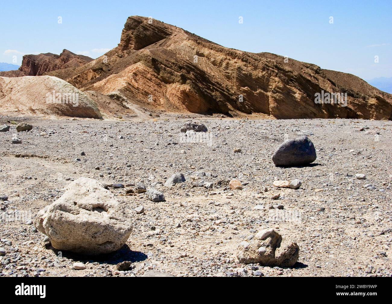 desert landscape with rocks at death valley national park Stock Photo ...