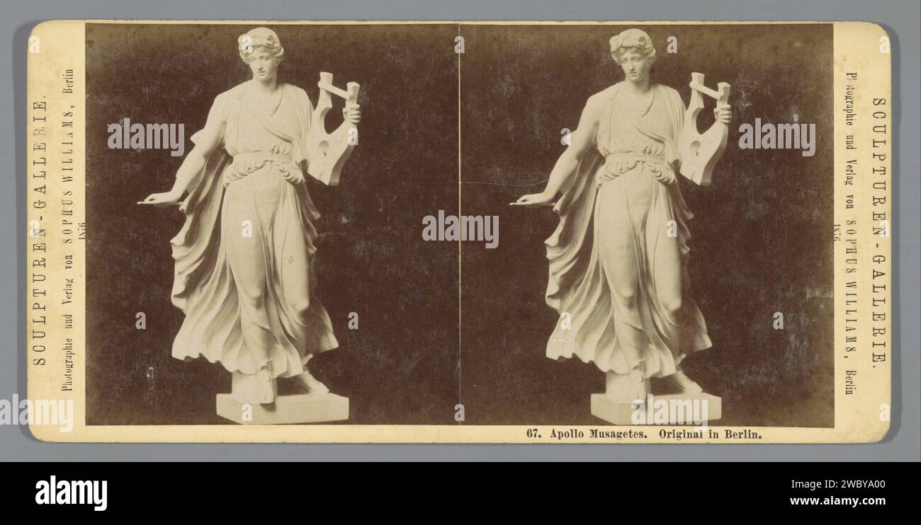 Sculpture of Apollo Musagetes, Sophus Williams, 1876 stereograph ...