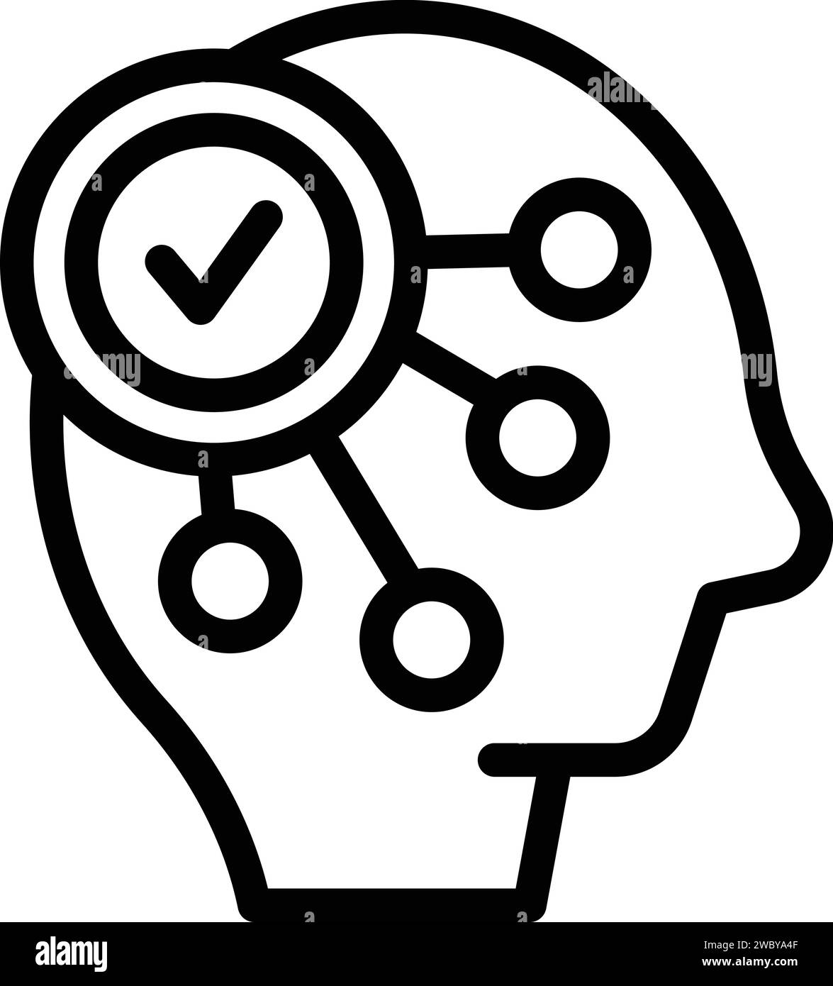 Healthy mind icon outline vector. Slender selfcare. Woman charity Stock ...