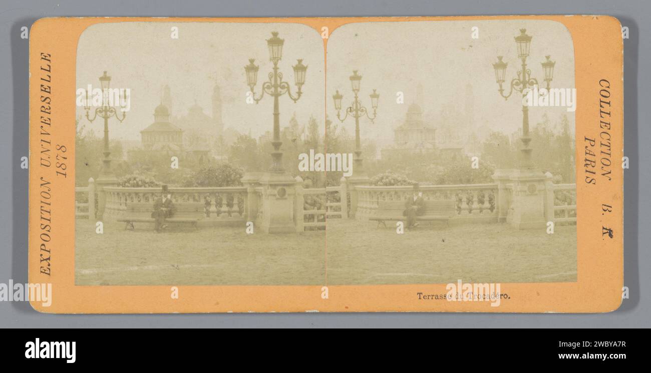 Terrace of the Palais du Trocadéro during the World Exhibition of 1878 ...