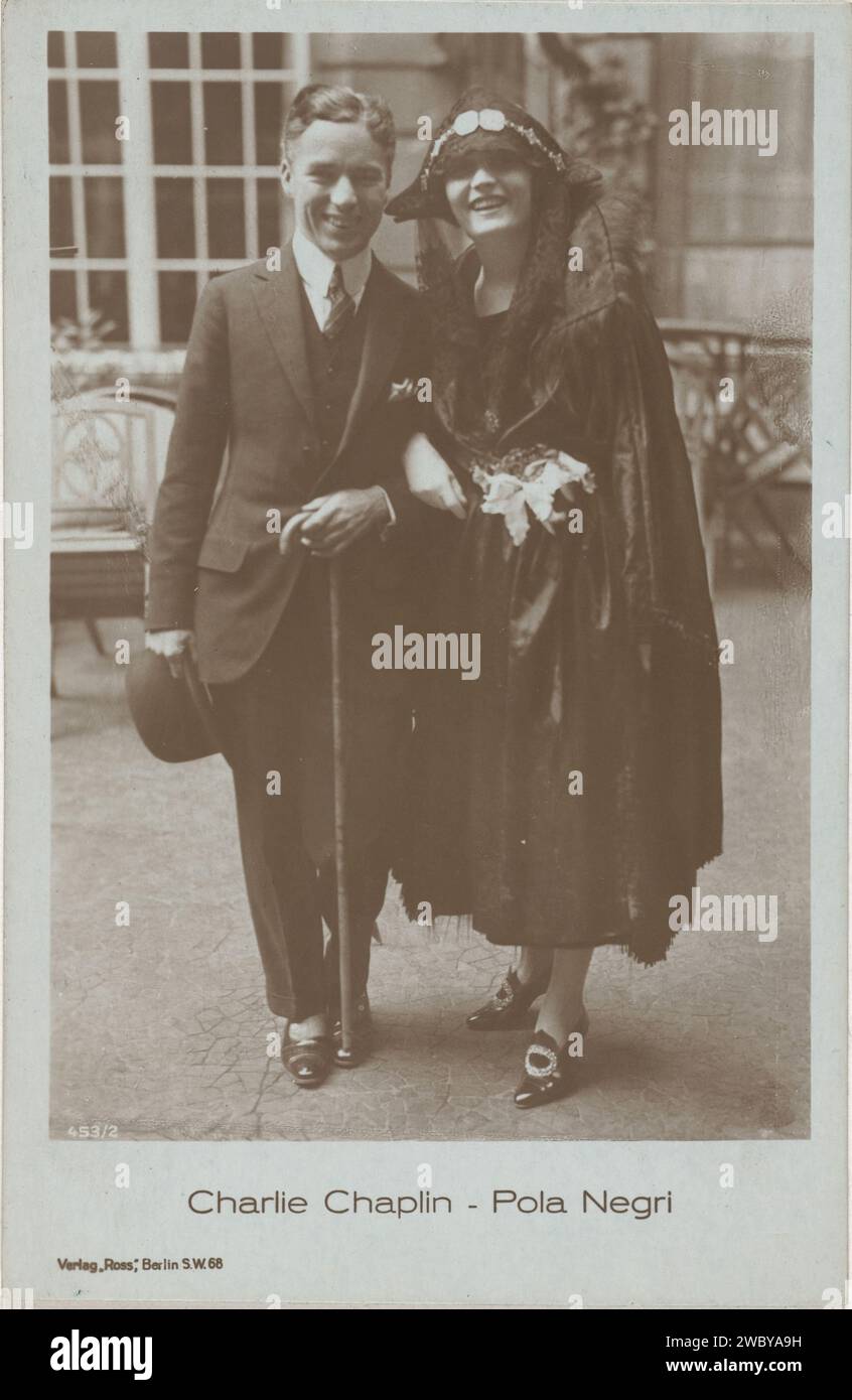Portrait of Charlie Chaplin and Pola Negri, Ross Verlag, 1900 - 1950 ...