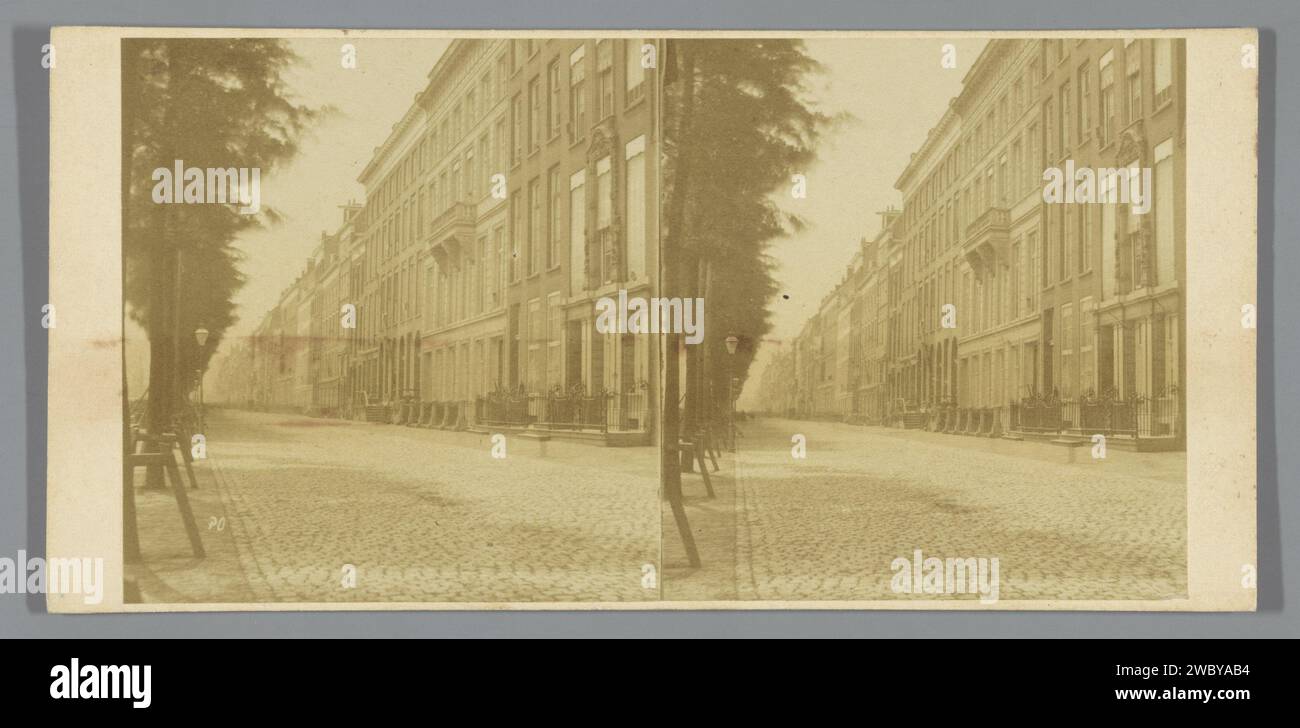 Boompjes in Rotterdam, Pieter Oosterhuis, 1859 - 1865 stereograph ...