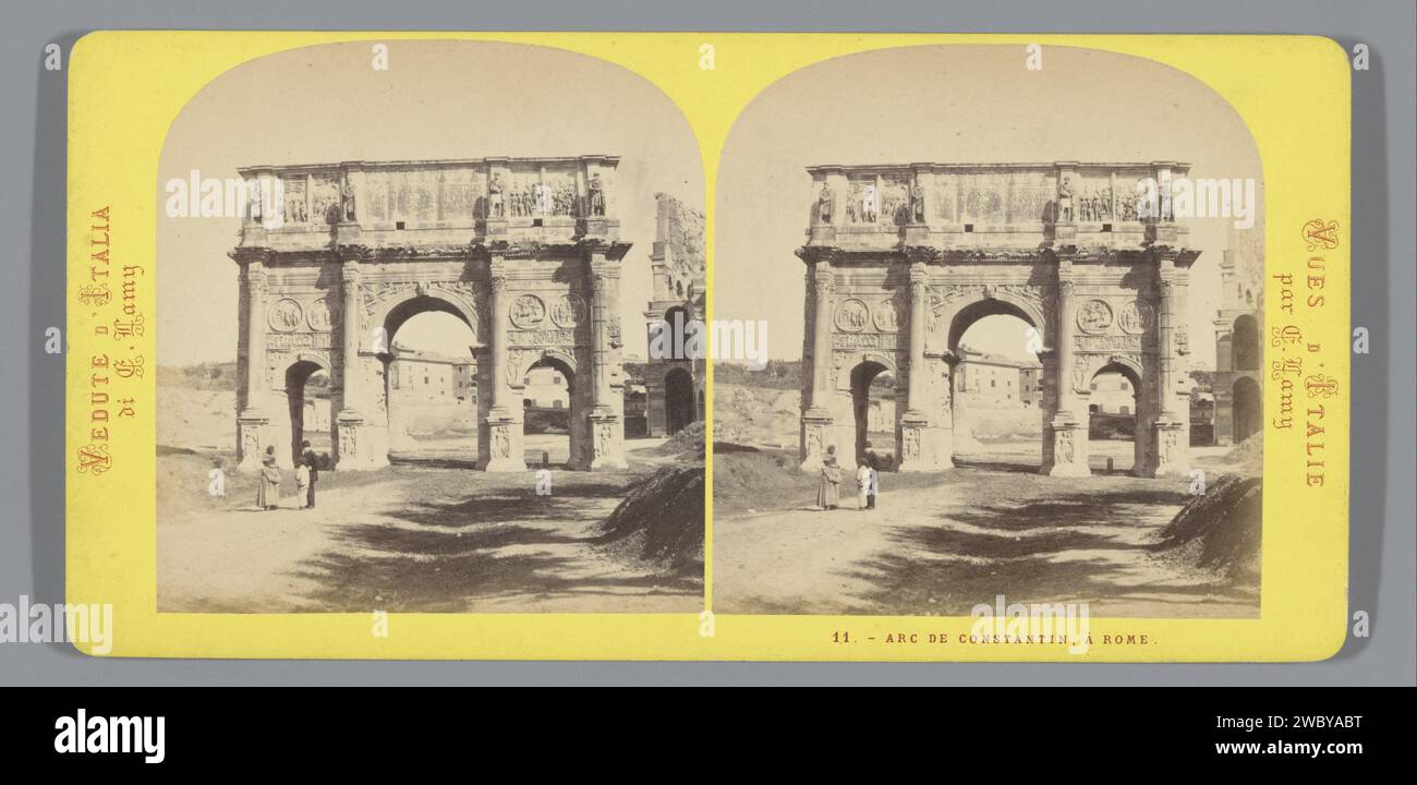 Boog van Constantijn, Rome, Ernest Eléonor Pierre Lamy, 1861 - 1878 ...