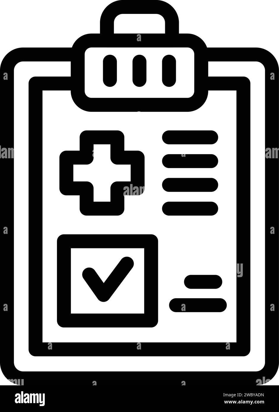Facility care plan icon outline vector. Medicine slender. Activity dark ...