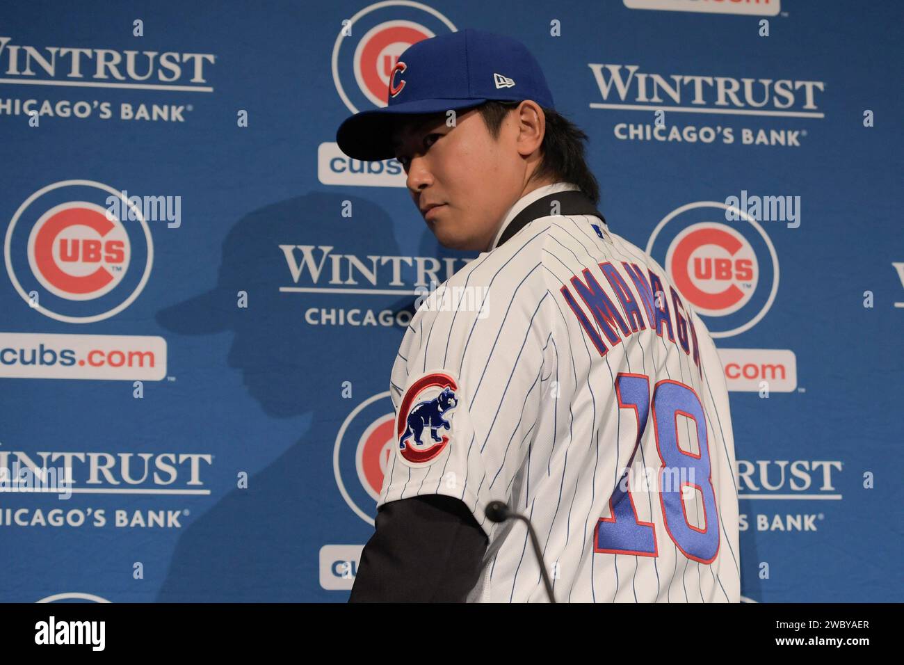 Chicago, United States. 12th Jan, 2024. Shota Imanaga shows off his new ...