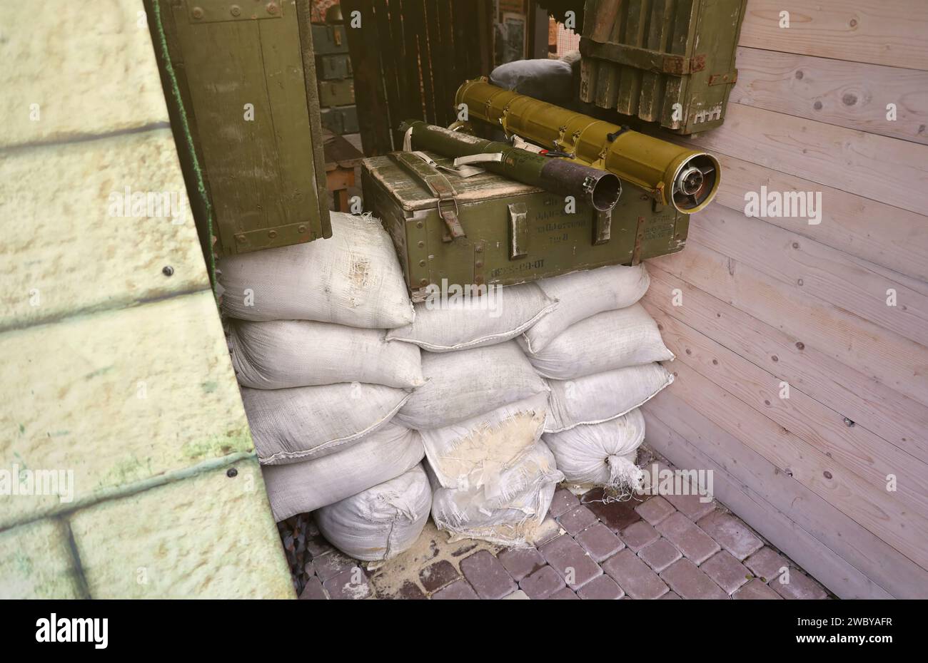 Military, Shooting RPG anti tank grenade launcher. war trophy. military ...