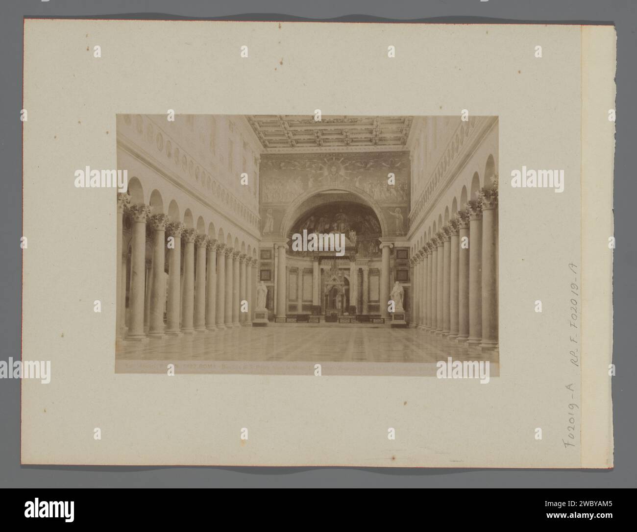 Interior of the Saint Paulus outside the walls in Rome, Italy, Fratelli ...