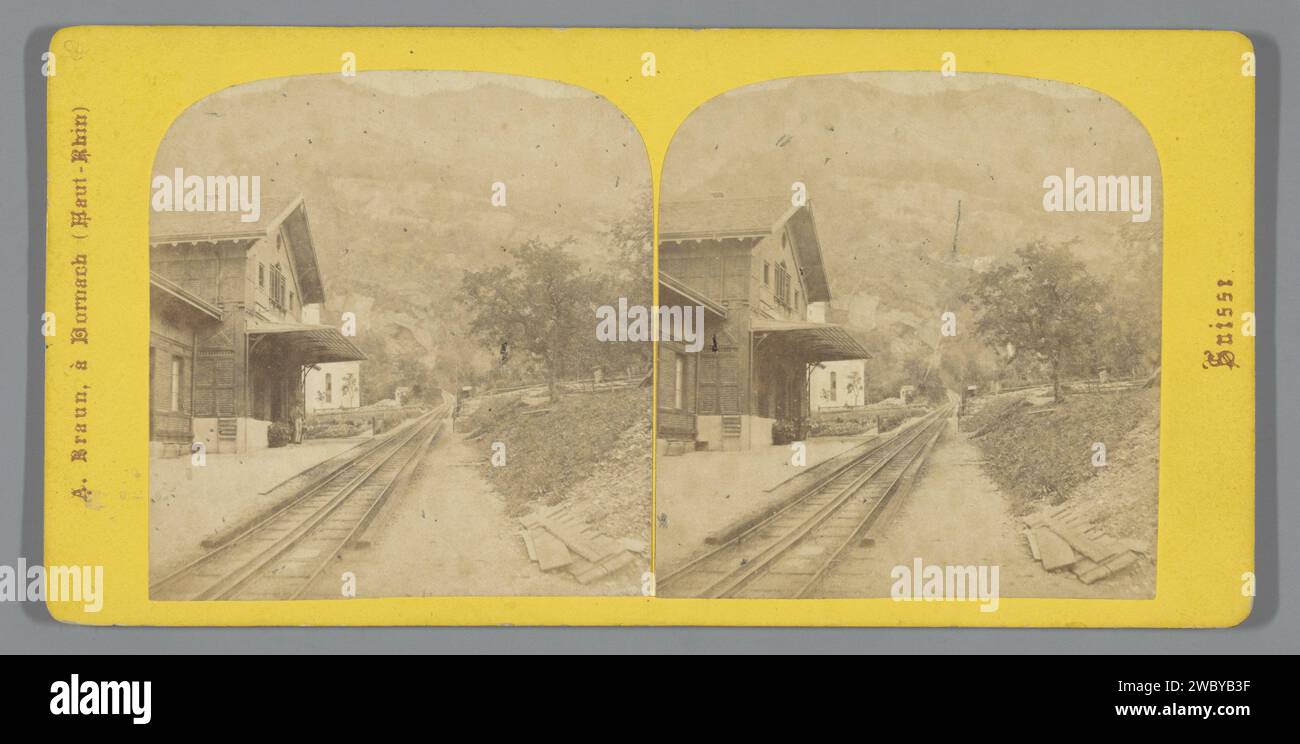 Station along the railway line from Vitznau to the Rigi, Switzerland ...