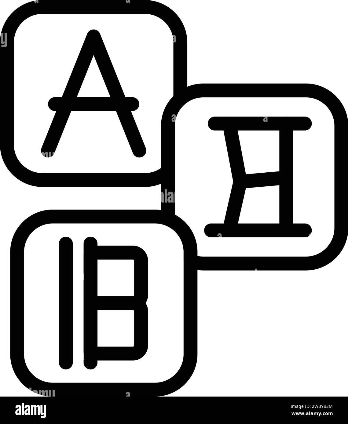 English interpreter icon outline vector. Student app. Case mobile Stock ...