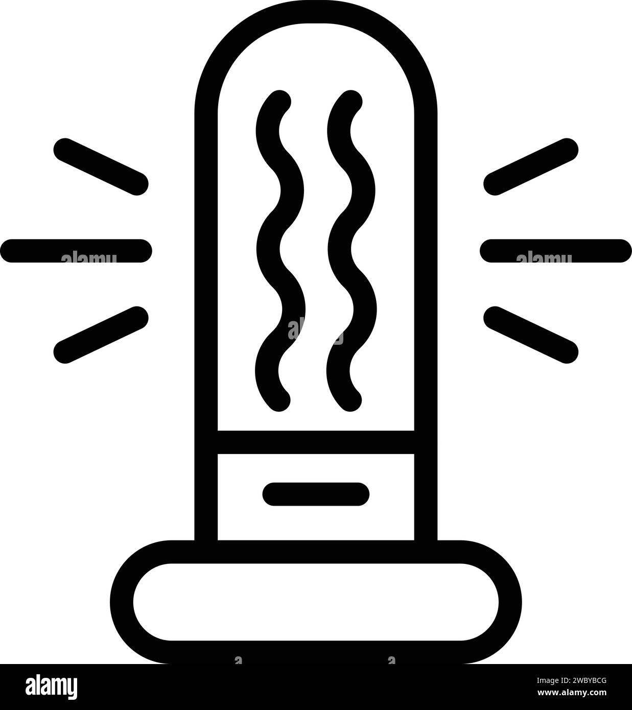 Anti clean bacterium icon outline vector. Sterilizer lamp. Uv purifier ...