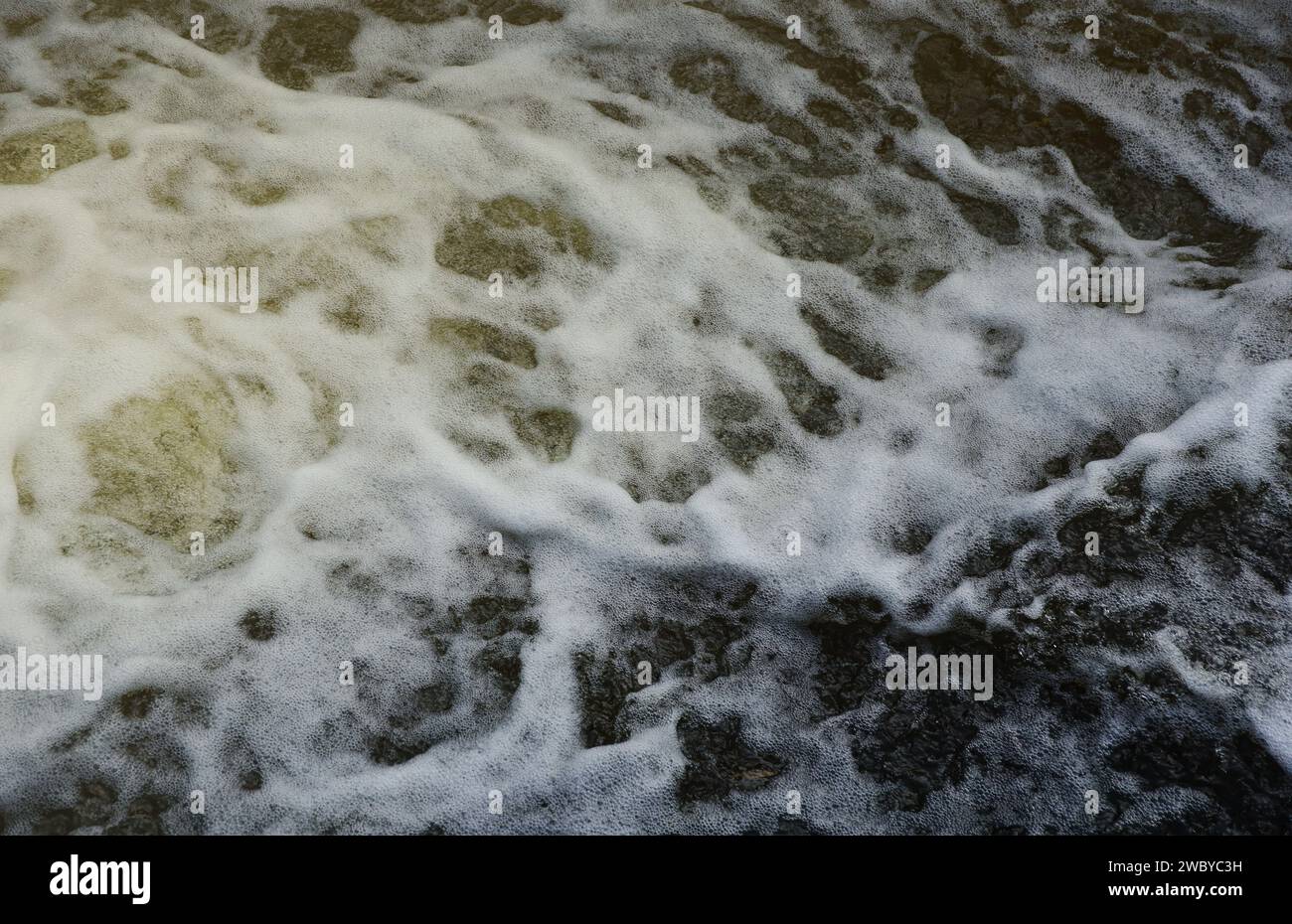 Waves of water of the river and the sea meet each other during high ...