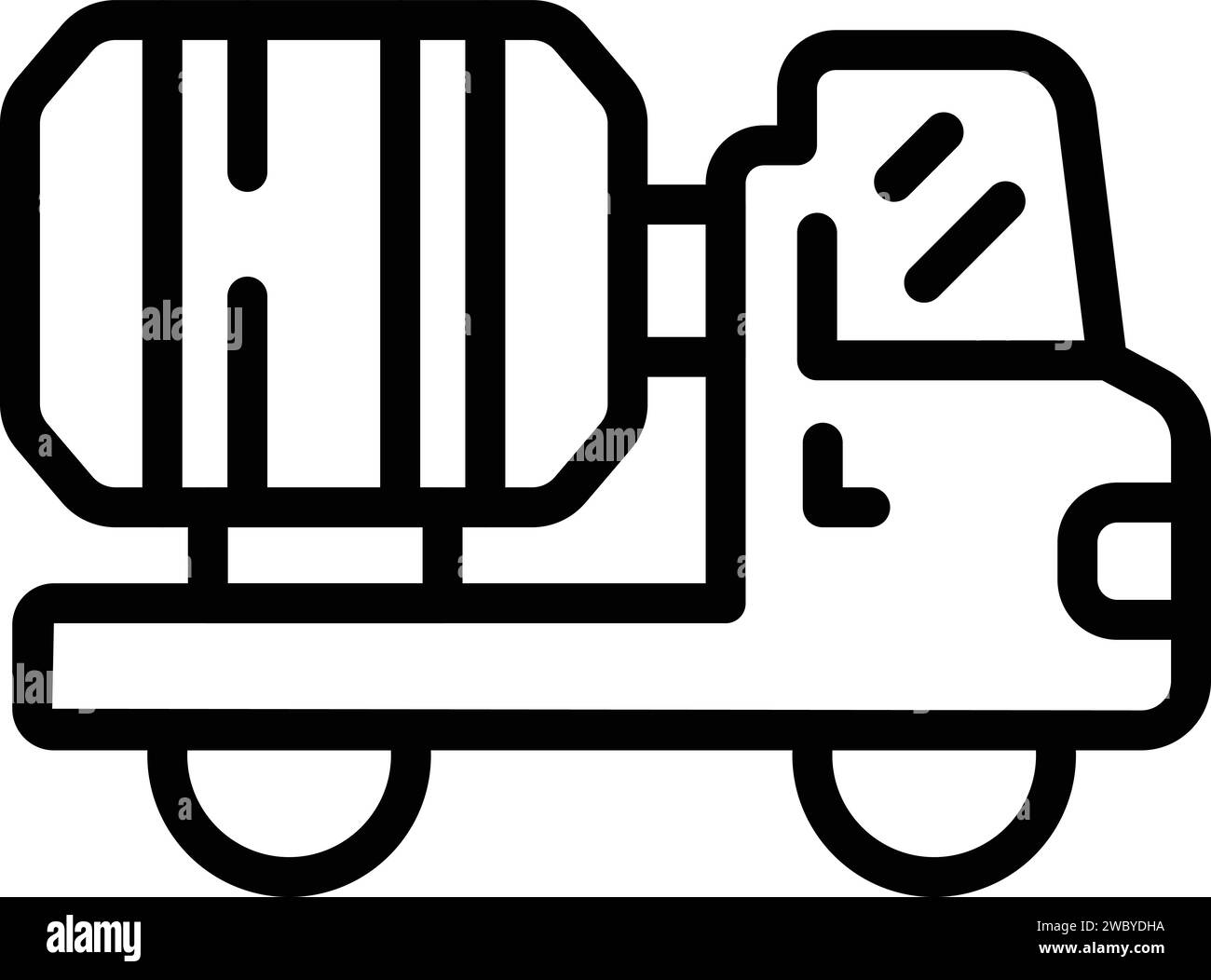Lorry industrial metal icon outline vector. Material worker. Cement ...