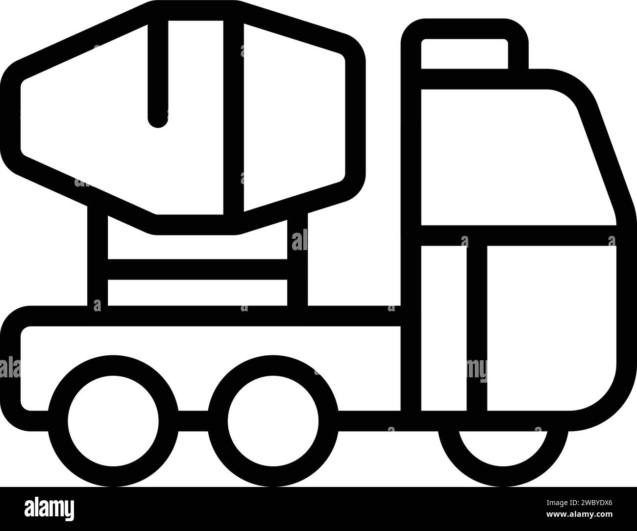 Cement mixer icon outline vector. Machine electric. Material worker mix ...