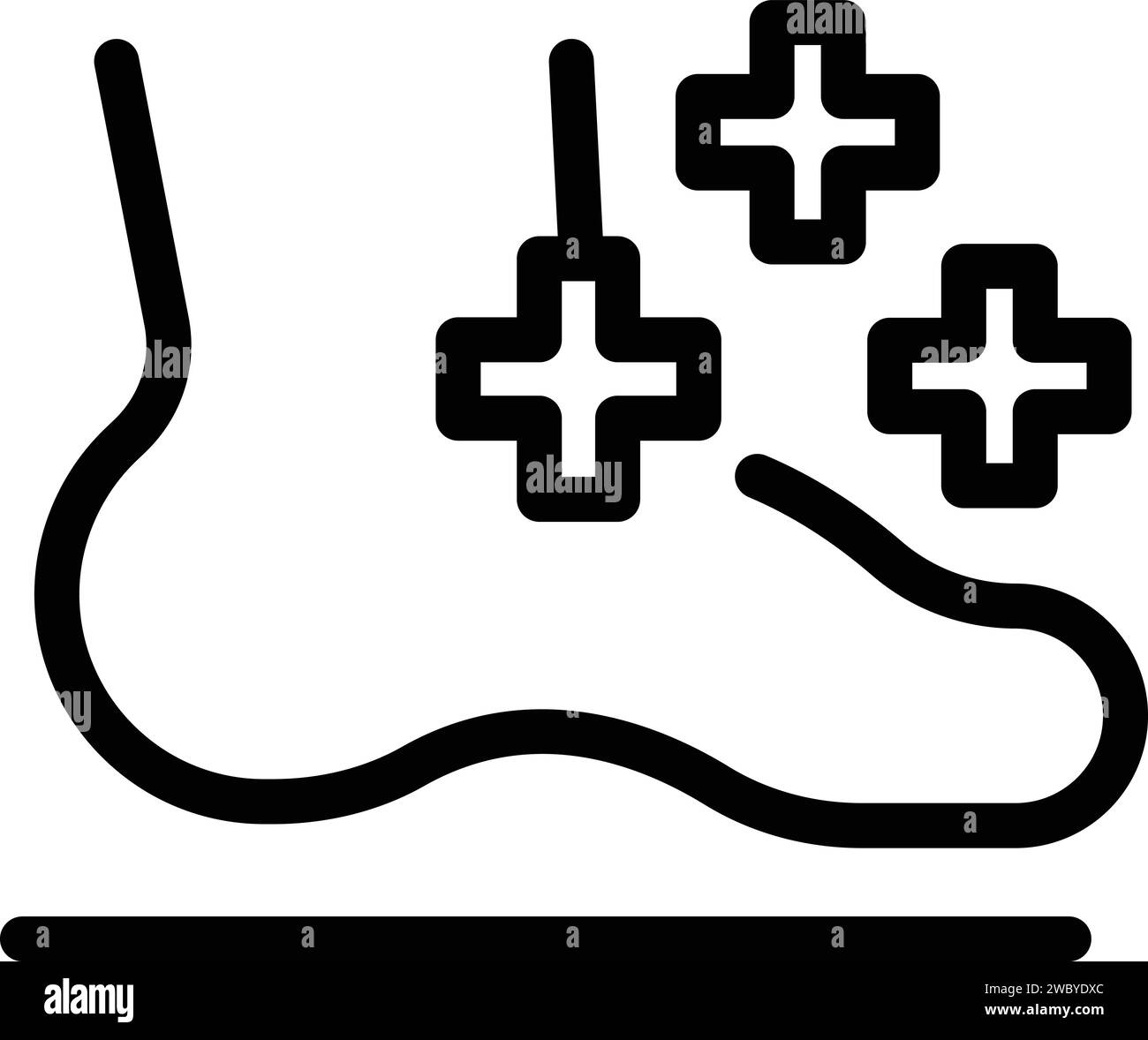 Medical heel support icon outline vector. Sole support. Bone feet pain ...