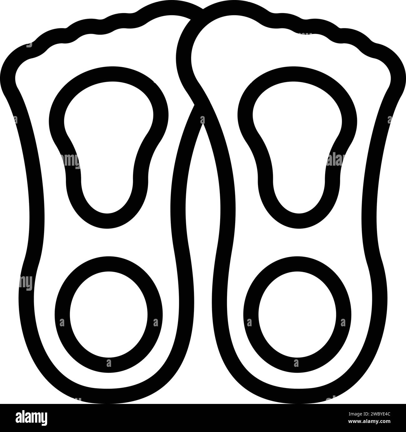 Insoles heel icon outline vector. Foot bone. Extremity anatomy Stock ...