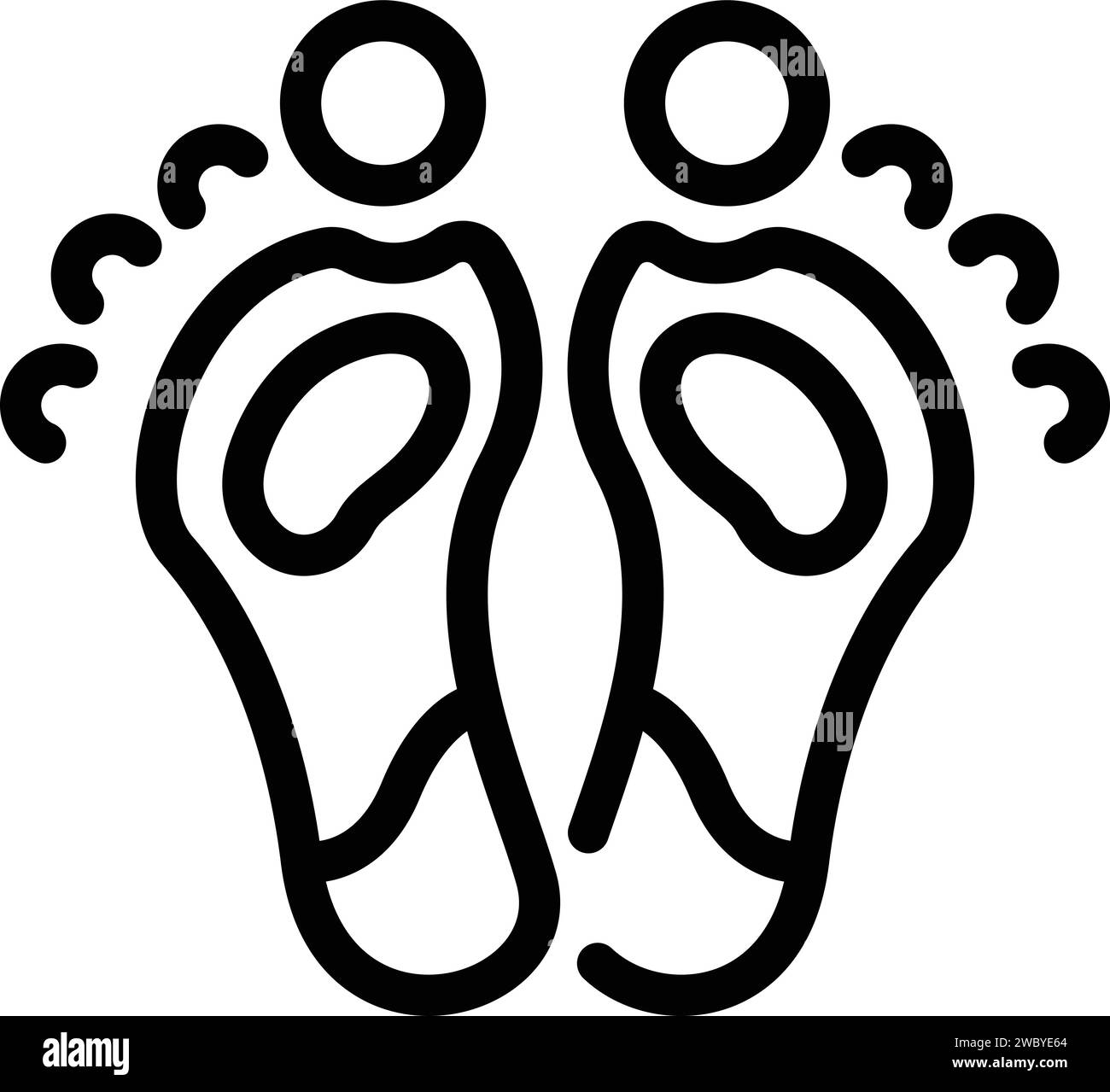 Modern orthopedic ankle icon outline vector. Feet pain. Shoes liner ...