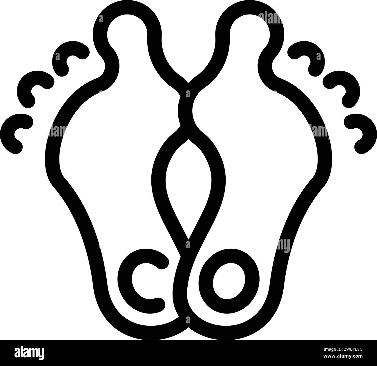 Bottom insoles icon outline vector. Feet pain. Wear valgus anatomy ...