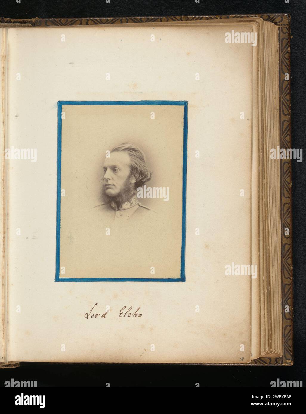 Portret van Lord Elcho, anonymous, 1865 - 1867 Photograph. visit card ...