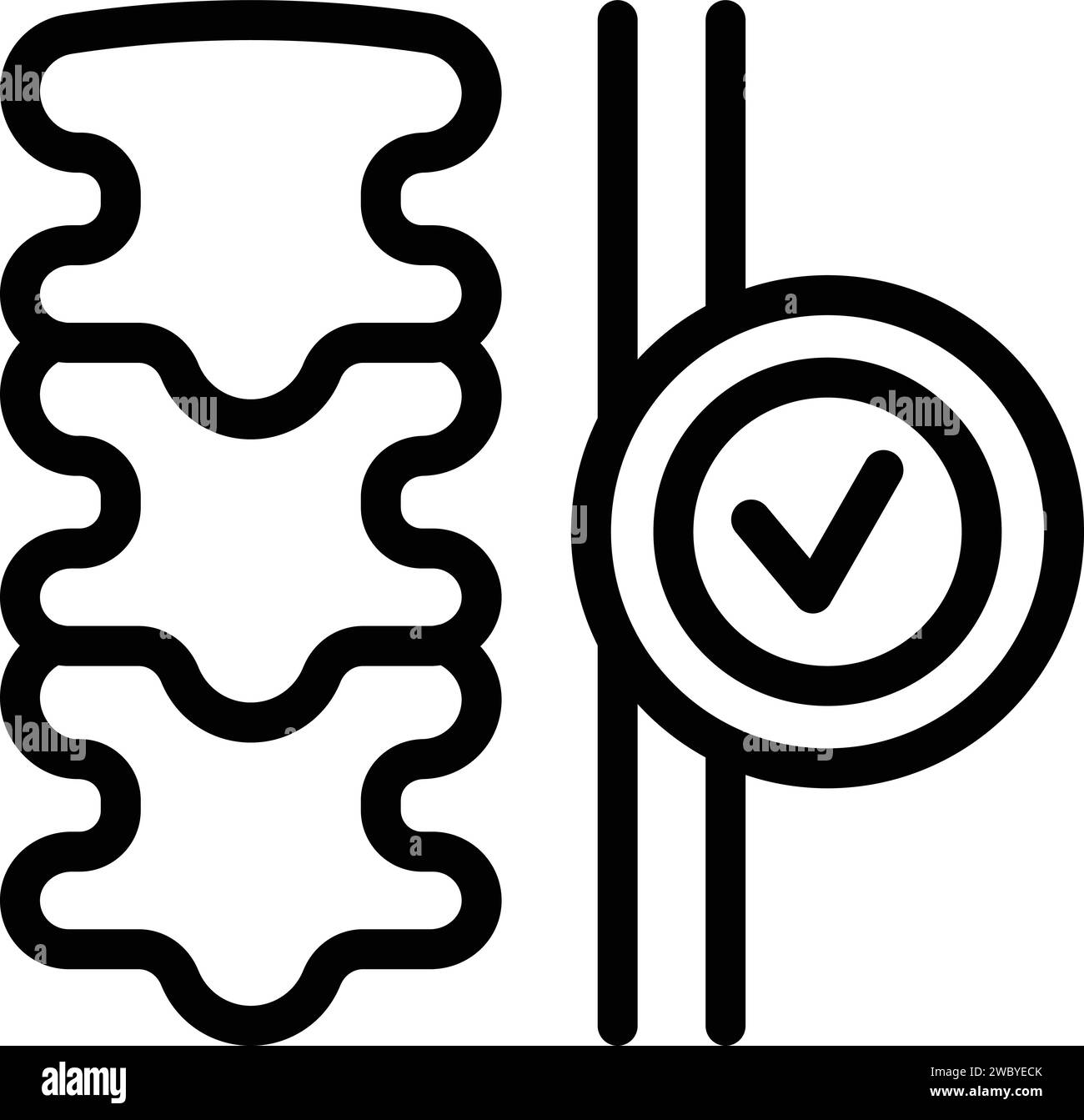 Approved orthopedic icon outline vector. Food insoles. Heel feet Stock ...