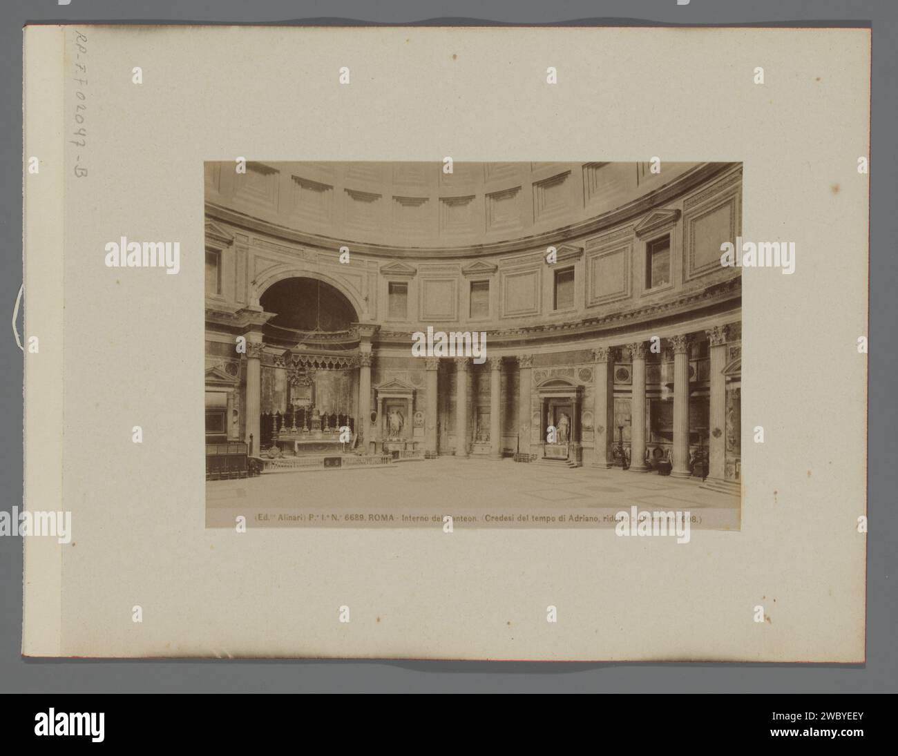 Interior of the Pantheon in Rome, Italy, Fratelli Alinari, 1852 - 1900 ...