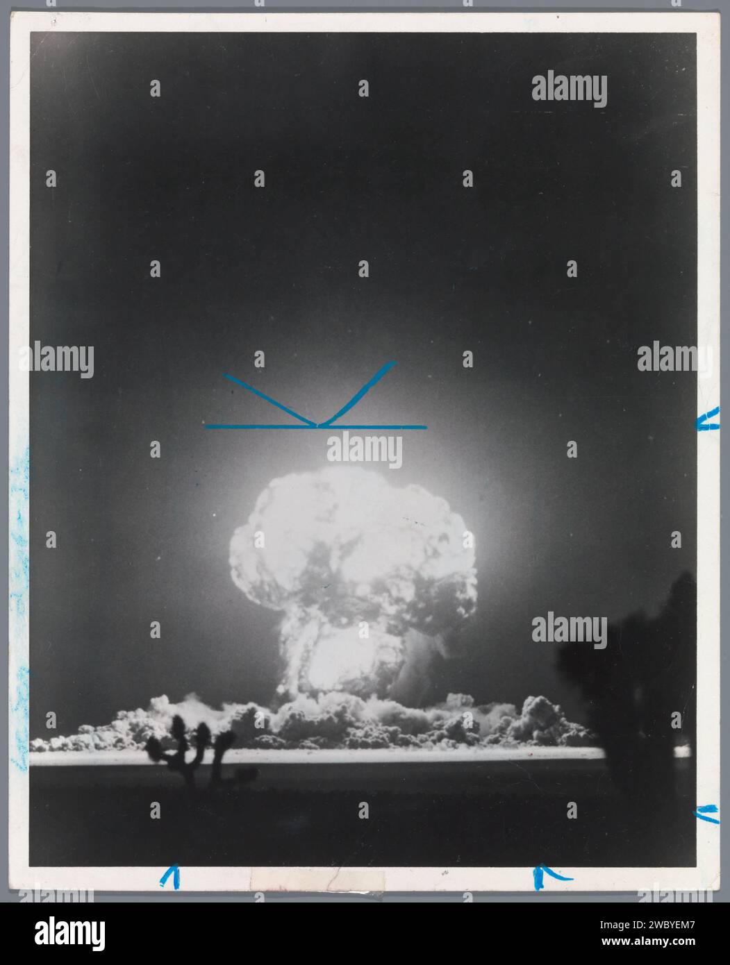 Test with atomic bomb (Apple II), 9 May 1955, Nevada, USA, Anonymous ...