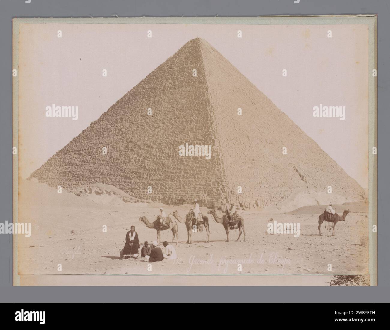 View of the Pyramids of Gizh, Anonymous, 1860 - 1900 photograph Giza ...
