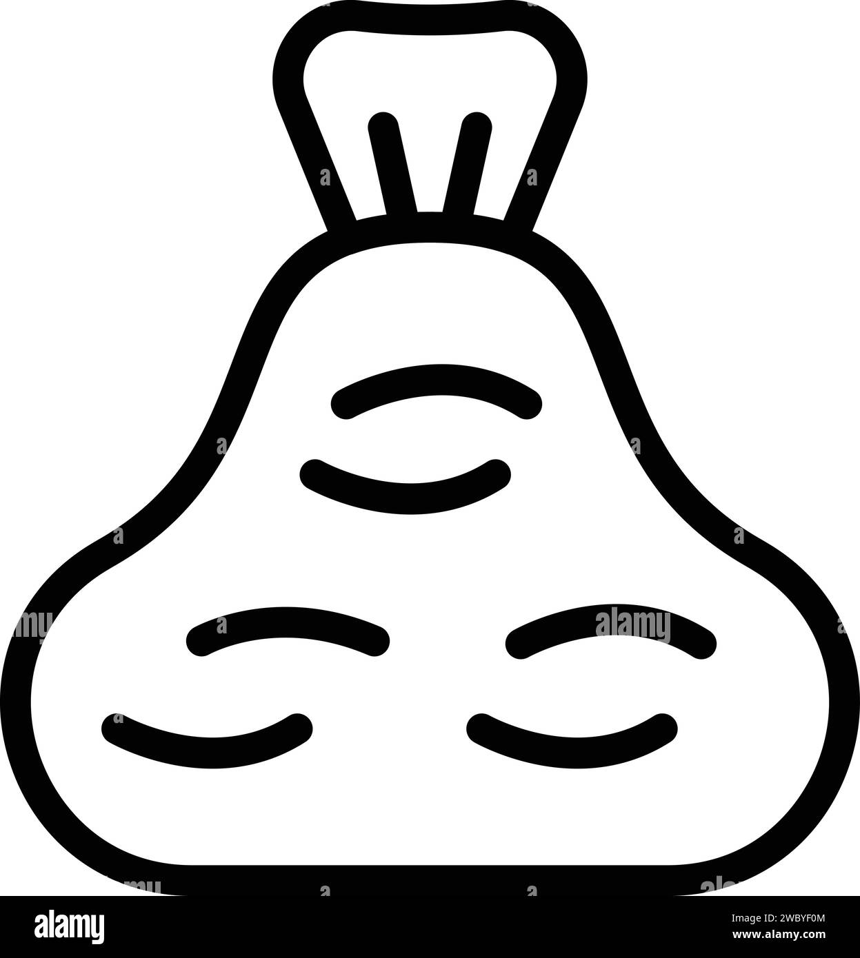 Garbage sack icon outline vector. Machine broom clean. Dark dust Stock ...