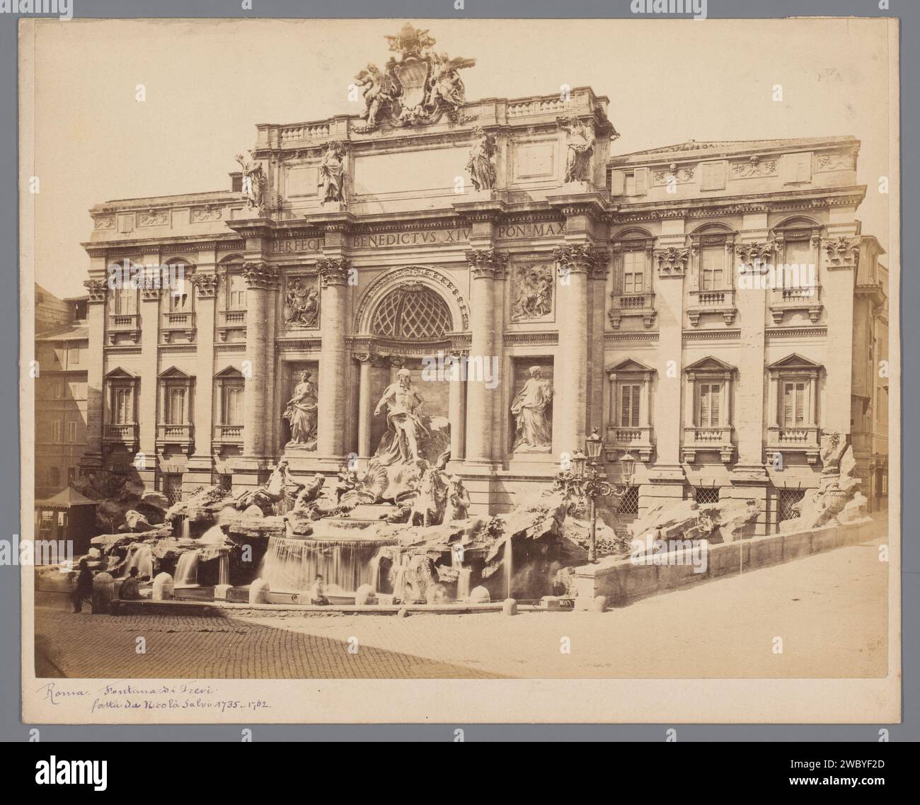 View of the Trevifontein in Rome, Italy, Anonymous, After Giovanni ...