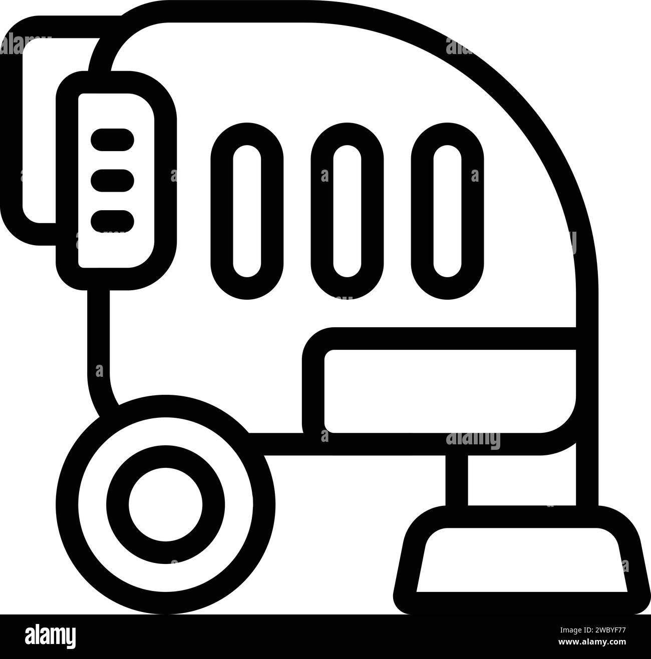 Professional vacuum cleaner icon outline vector. Dark auto. Broom clean ...