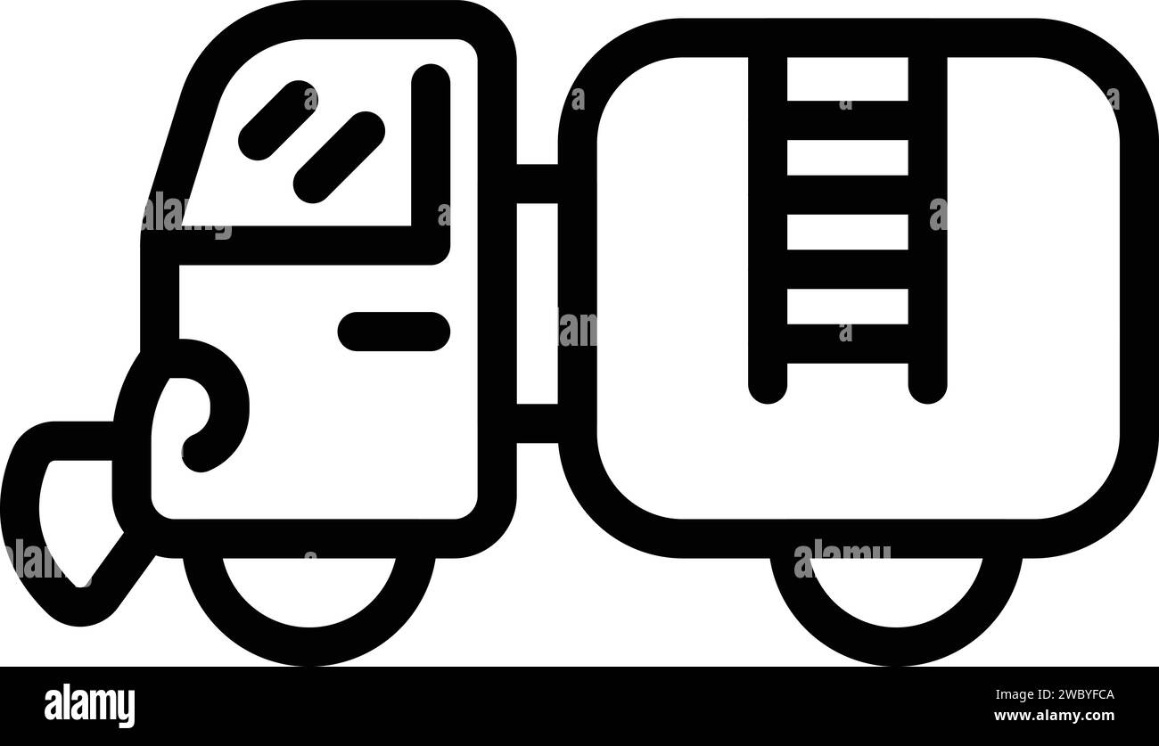 Car dust street icon outline vector. Broom clean. Sidewalk refuse road ...