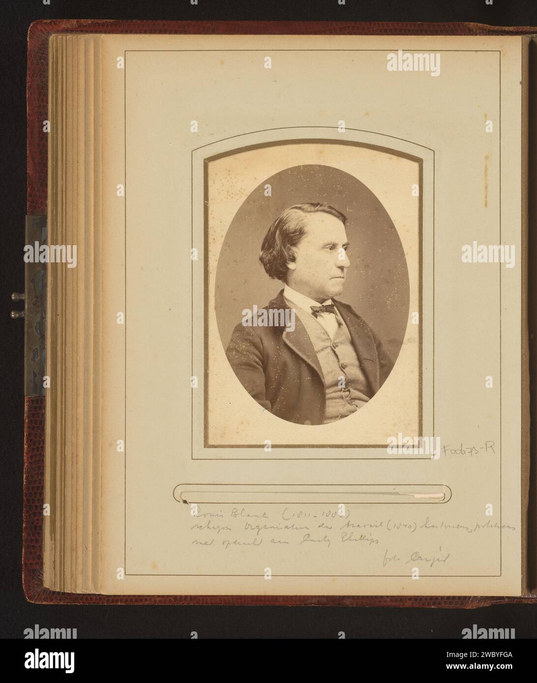 PORRET VAN LOUIS BLANC, CARJAT ET CIE., 1867 - 1875 photograph. cabinet ...