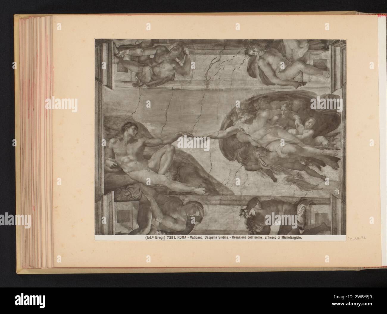 Fresco in the Sixtine Chapel in Vatican City, representing the creation ...